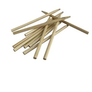 KingSeal Natural Bamboo Wood Candy Apple Skewers, Sticks, 5.5 Inch x 6.5mm diameter, Bulk Pack, Blunt Point for Safety - 1 Box of 1000 Count