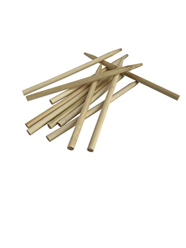 KingSeal Natural Bamboo Wood Candy Apple Skewers, Sticks, 5.5 Inch x 6.5mm diameter, Bulk Pack, Blunt Point for Safety - 1 Box of 1000 Count