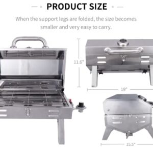 Marada Propane Propane Grill Stainless Steel 20,000 BTU Stainless Steel