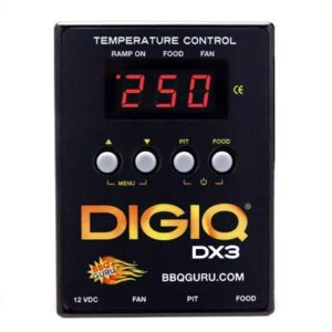 bbq guru digiq dx3 bbq temperature controller and digital meat thermometer for big green egg, kamado joe, weber, and ceramic grills