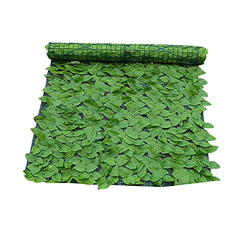 Yowein Trellis with Artificial Leaves Artificial Leaf Screening Ivy Hedge Roll Fake Leaves Fade Wall Landscaping Garden Fence Expandable Privacy Screening Panel Gardens Balcony and Modern 0.5m×1m (C)