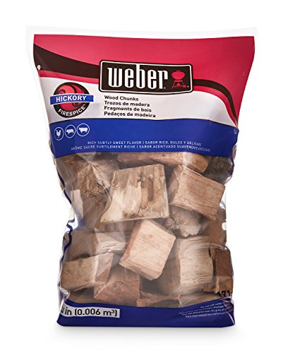 Weber Hickory Wood Chunks, 350 Cubic Inch (0.006 Cubic Meter), 4 lb