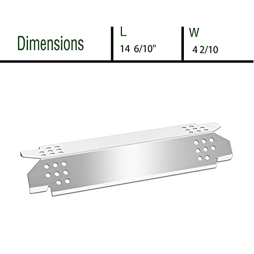 Damile 14.6" Grill Heat Plates Heat Shield Flame Tamer Burner Covers, BBQ Grill Replacement Parts for Nexgrill 720-0830H, 720-0864, 720-0888, 720-0888N, Members Mark 720-0882D, BBQ Pro 122.47207610