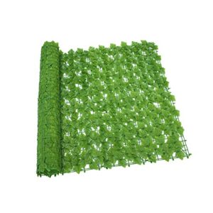 YPeng 2Pack 19.68x118.11-inch Garden Privacy Fence Screen Fake Leaves Decorative Faux Grass Hedge Greenery Garland Expandable Privacy Fence for Outdoor Wall Balcony Backdrop Decor