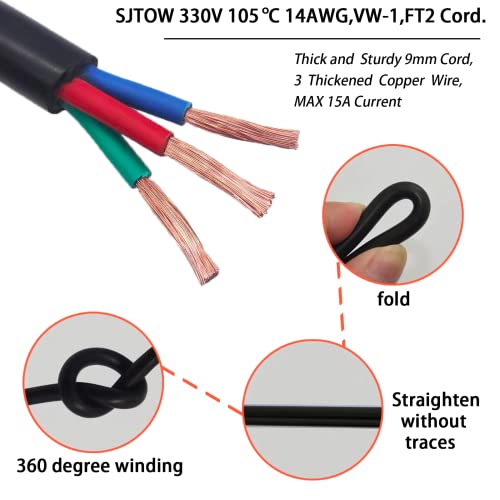 Electric Smoker and Grill Heating Element Replacement Part Smoker heating element with Adjustable Thermostat Cord Controller 1500W Heating Element Replacement Compatible with Master-built Smokers & Turkey Fryers