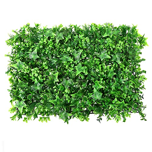 DETTELIN Artificial Hedge Plant Panel, 16x24inch Topiary Hedge Plant Grass Wall Privacy Hedge Screen Panels, Vine Leaf Greenery Backdrop Decoration