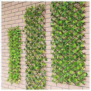 Artificial Expanding Fence Privacy Faux Ivy Fencing Expandable Plant Climbing Lattices Trellis Ivy Vine Leaf Decoration for Outdoor Decor, Gardenecor,Home Decorations,Privacy Screens Protection (B)