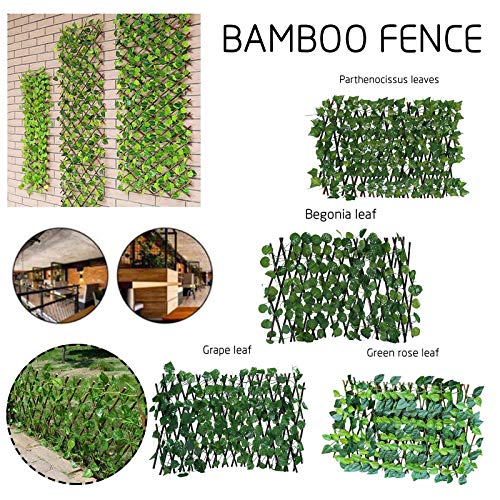 Artificial Expanding Fence Privacy Faux Ivy Fencing Expandable Plant Climbing Lattices Trellis Ivy Vine Leaf Decoration for Outdoor Decor, Gardenecor,Home Decorations,Privacy Screens Protection (B)