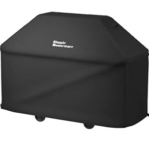 simple houseware 72-inch waterproof heavy duty gas bbq grill cover, weather-resistant polyester