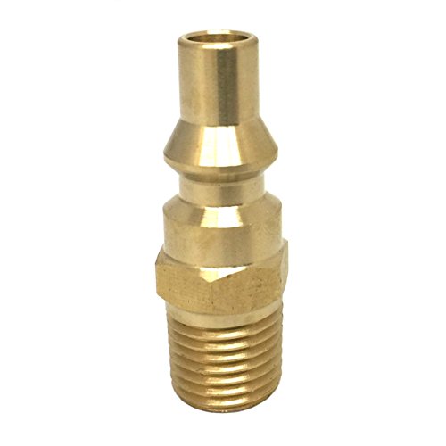 KIBOW Propane Quick Connect Fitting-Full Flow Male Plug with 1/4 Inch Male NPT Thread