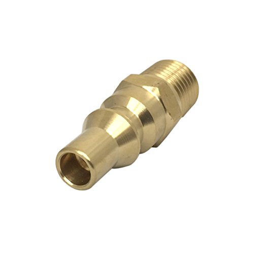 KIBOW Propane Quick Connect Fitting-Full Flow Male Plug with 1/4 Inch Male NPT Thread