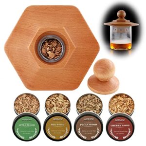 cocktail smoker kit with four wood chips for whiskey,drink,bourbon smoker kit,old fashioned smoker kit