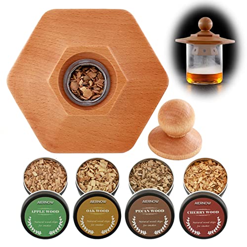 Cocktail Smoker Kit with Four Wood Chips for Whiskey,Drink,Bourbon Smoker Kit,Old Fashioned Smoker Kit