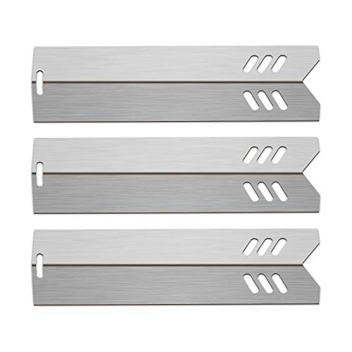 Kalomo 14 3/16” Grill Heat Plates Shield Heat Tent Burner Cover BBQ Gas Grill Replacement Parts for Uniflame GBC1134WRS, GBC1134W, Backyard BY14-101-001-05, BY16-101-002-06, GBC1690W, GBC1690W-C, 3Pcs