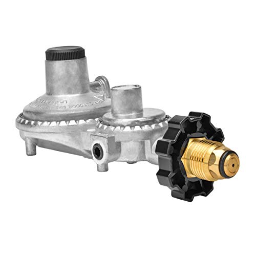 only fire Horizontal Two Stage Propane Regulator with POL Connection and 3/8" Female NPT Fitting