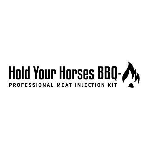 Hold Your Horses BBQ Siphon Meat Marinade Injector Kit with CASE, (2) Commercial Grade Syringe Needles for Turkey, Pork, Brisket