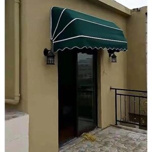 exproyzk window awning – door awning – entry awning – foldable galvanized frame w/uv & water-resistant fabric – window decorator (color : green, size : 100x100x100cm)