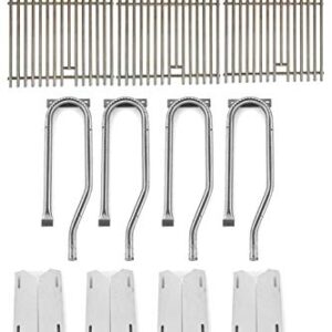 Repair Kit For 720-0337, 720-0586A, 720-0586A Gas Grill Includes 4 Stainless Heat Plates and 4 Stainless Steel Burners and Stainless Steel Grates