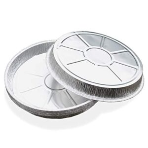 Premium Products Corp. Disposable Drip Pans - 10 Pack -13 Inch by 1 Inch Large Round Drip Pans - Perfect for Large Big Green Egg, Kamado Joe Classic Joe, Acorn & Weber Grills & Smokers