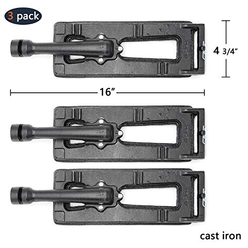 Hongso 8" x 7.25" Ceramic Radiant Heat Plate and 16" Cast Iron Burner Replacement Parts for Members Mark Y0101XC, Grand Hall Y0660 Grills