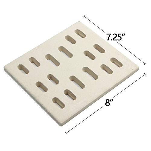 Hongso 8" x 7.25" Ceramic Radiant Heat Plate and 16" Cast Iron Burner Replacement Parts for Members Mark Y0101XC, Grand Hall Y0660 Grills