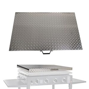 blackstone griddle cover 36 inch, fits 36” blackstone griddle cover,griddle lid, flat top grill griddle hard cover, griddle accessories, aluminum + ss304, silver, rust, dust and weather-proof