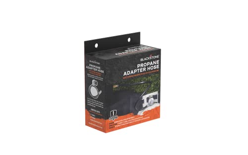 Blackstone Propane Adapter Hose & Regulator for 20 lb Tank, Gas Grill & Griddle - Weather Resistant & Corrosion Resistant - Extends Up To 3 Feet - 5471, Black