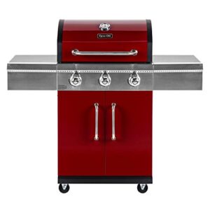 dyna-glo dgg424rnp-d 3 burner red lp gas grill