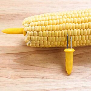 CandyHome 20 Pack Stainless Steel Corn Holders Corn on The Cob Skewers for BBQ Twin Prong Sweet Corn Holder Home Cooking Fork