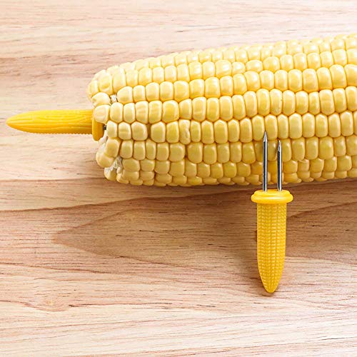 CandyHome 20 Pack Stainless Steel Corn Holders Corn on The Cob Skewers for BBQ Twin Prong Sweet Corn Holder Home Cooking Fork