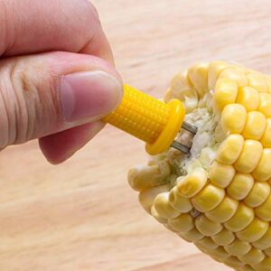 CandyHome 20 Pack Stainless Steel Corn Holders Corn on The Cob Skewers for BBQ Twin Prong Sweet Corn Holder Home Cooking Fork