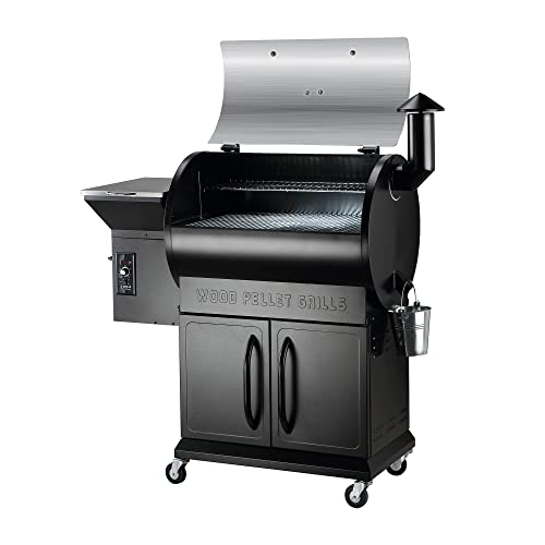 Z GRILLS Wood Pellet Smoker with Rain Cover, 697 sq. in Cooking Area, 8-IN-1 Grill for Outdoor BBQ, 700D2E