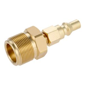 gohantee propane brass adapter quick connect fitting 1/4″ disconnect plug kit with 1lb bottle tank thread for rv portable bbq camper grill hook up trailer