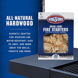 Kingsford Quick Light Fire Starters | Wooden Fire Starters Made with All Natural Hardwood for Grilling, Campfires, & Outdoor Fireplaces | 32 Count Fire Starter Rolls