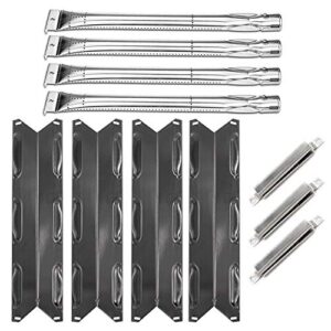 vicool bbq grill kits replacement for kenmore 146.16198211,146.34611410,146.10016510, porcelain heat shield, stainless steel burners and crossover tubes parts