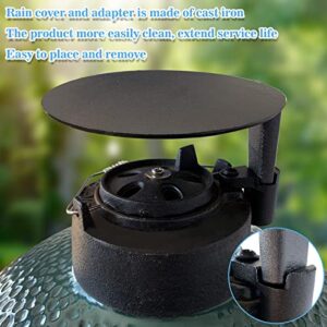 FIRELOOP Cast Iron Rain Cap kit for Big Green Egg Top Must-Have Big Green Egg Accessories Replacement - M, L, XL, 2XL