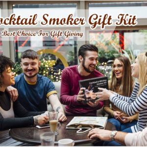 Cocktail Smoker Kit with Torch,whiskey smoker kit with Four Flavors Wood Smoked Chips，Bourbon Smoker Kit For Whiskey,Drink,Bourbon，Old Fashioned Smoker Kit For Men, Dad, Husband (Without Butane)