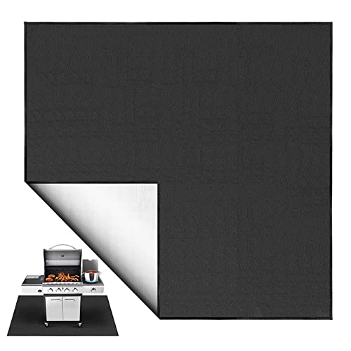 40" Square Fire Pit Mat, 4 Layers of Fireproof Grill Pad for Fire Pit, Under Grill Mat&Fire Pit Mat for Protecting Wood Deck Patio Floor Grass, Propane Burners & Portable Charcoal Grills