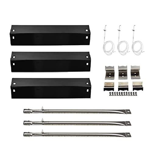 BBQ Future Grill Parts Kit Replacement Parts for Chargriller 3001 3030 4000 5050 5072,5252, 5650 Grill Models, Grill Burner Tube, Hanger Brackets, Heat Plates, Electronic Ignitor