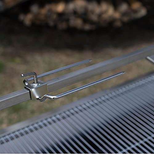 TITAN GREAT OUTDOORS 13W Stainless Steel Rotisserie Grill, Rated 88 LB, BBQ Spit Roaster