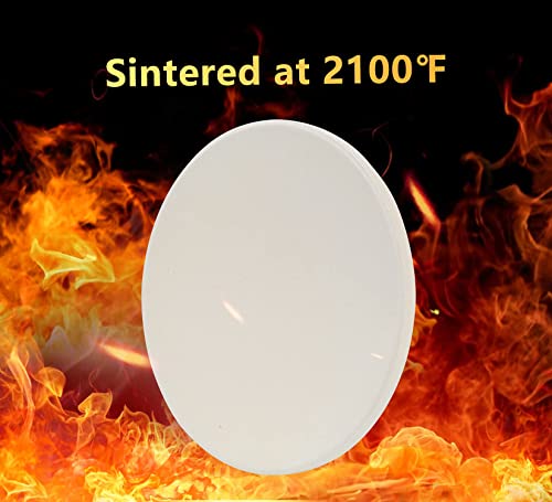 GasSaf 10" Round Pizza Stone for Oven and Grill, Small Baking Stone Safe and Duraable Cordierite Stone, Cooking Stone for Baking Crisp Crust Pizza, Bread