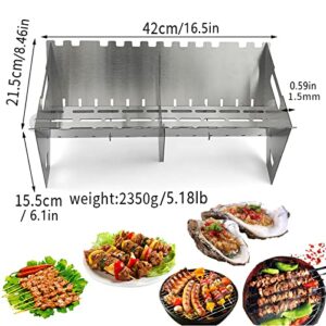 Barbecue Charcoal Grill Stainless Steel Folding Portable Bbq Tool Kits For Outdoor Cooking Camping Hiking Picnics Tailgating Backpacking Or Any Outdoor Event (Barbecue Charcoal Grill)