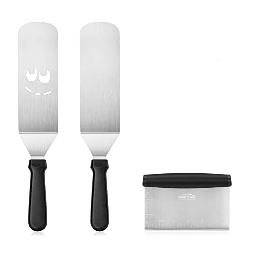 New Star Foodservice 1029161 Commercial-Grade 3-Piece Stainless Steel BBQ Spatula Set