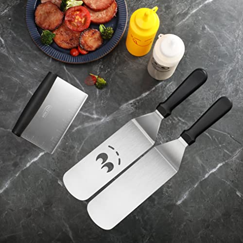 New Star Foodservice 1029161 Commercial-Grade 3-Piece Stainless Steel BBQ Spatula Set