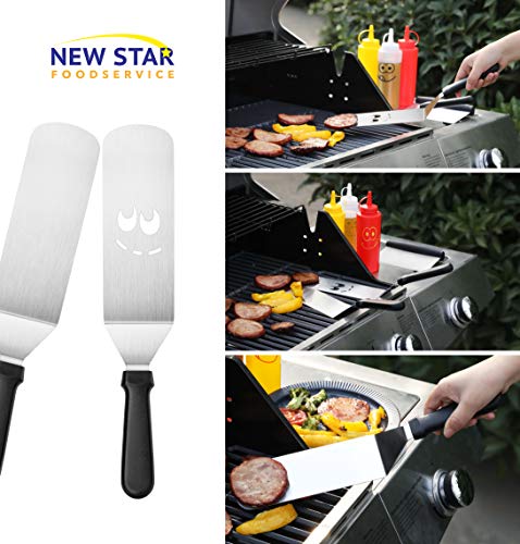 New Star Foodservice 1029161 Commercial-Grade 3-Piece Stainless Steel BBQ Spatula Set