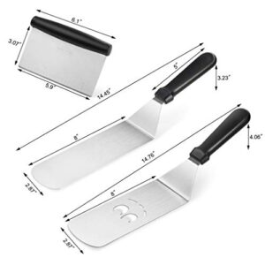 New Star Foodservice 1029161 Commercial-Grade 3-Piece Stainless Steel BBQ Spatula Set