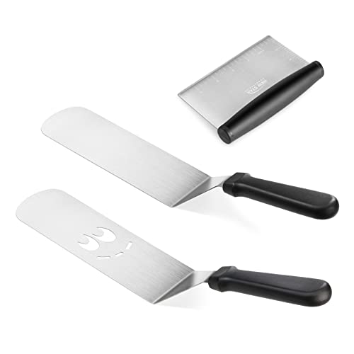 New Star Foodservice 1029161 Commercial-Grade 3-Piece Stainless Steel BBQ Spatula Set