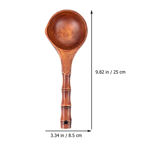 FOMIYES Wood Water Ladle Sauna Ladle Wooden Sauna Room Spoon Water Ladle Bathroom Spoon Shampoo Ladle Water Scoop for Sauna Room Kitchen Bathroom Garden Coffee Pouring Ladle