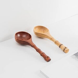 FOMIYES Wood Water Ladle Sauna Ladle Wooden Sauna Room Spoon Water Ladle Bathroom Spoon Shampoo Ladle Water Scoop for Sauna Room Kitchen Bathroom Garden Coffee Pouring Ladle