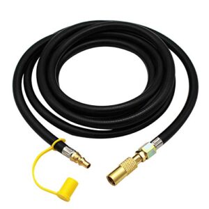 mensi 12ft low pressure 1/4″ quick connect disconnect plug rv trailer propane extension hose hook up coleman roaptrip series lxe, lx portable grill